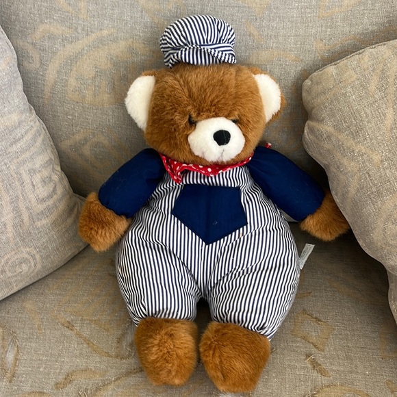 Toys | Vintage 198s Fairway Manufacturing Co Railway Bear | Poshmark
